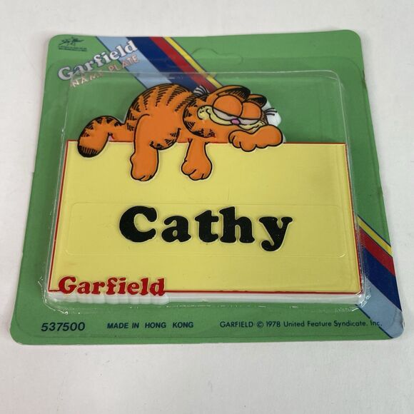 Garfield | Office | New Vintage Garfield Name Plate Cathy 978 Rare ...
